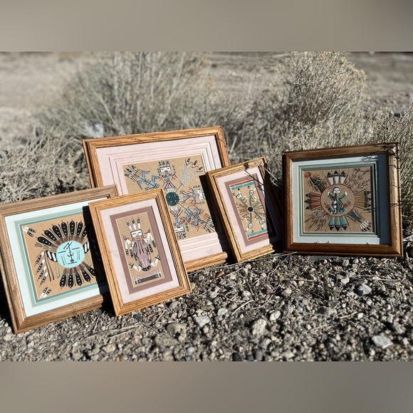 Art | Authentic Antique Navajo Sand Paintings From The 196s Signed By ...